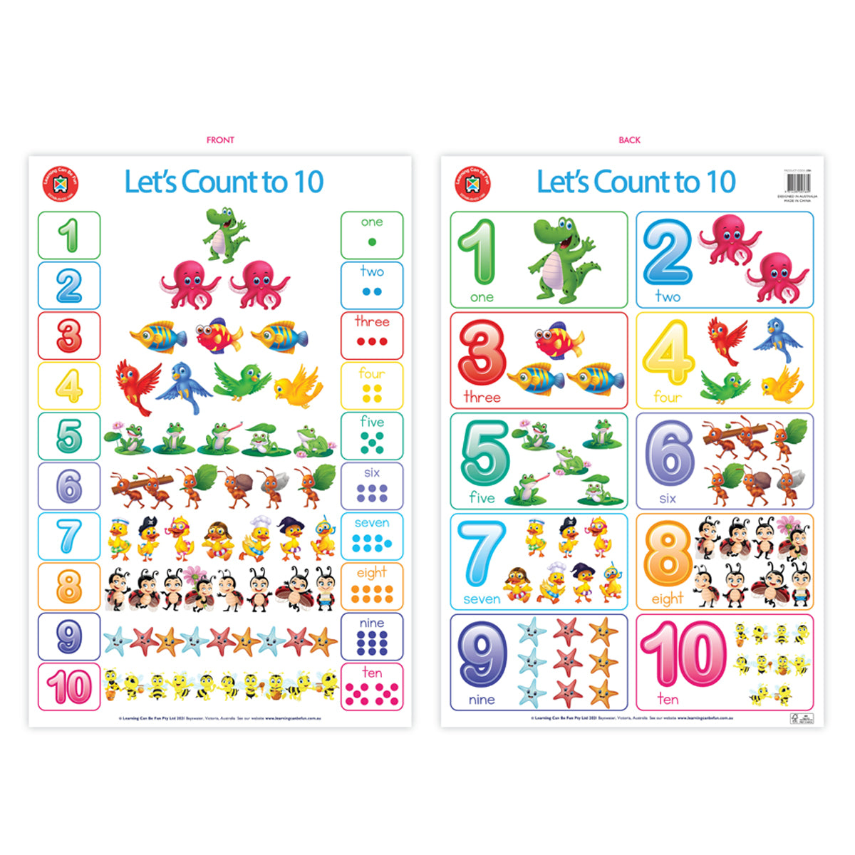 LCBF Wall Chart Lets Count To Ten Poster – Northern Hospitality