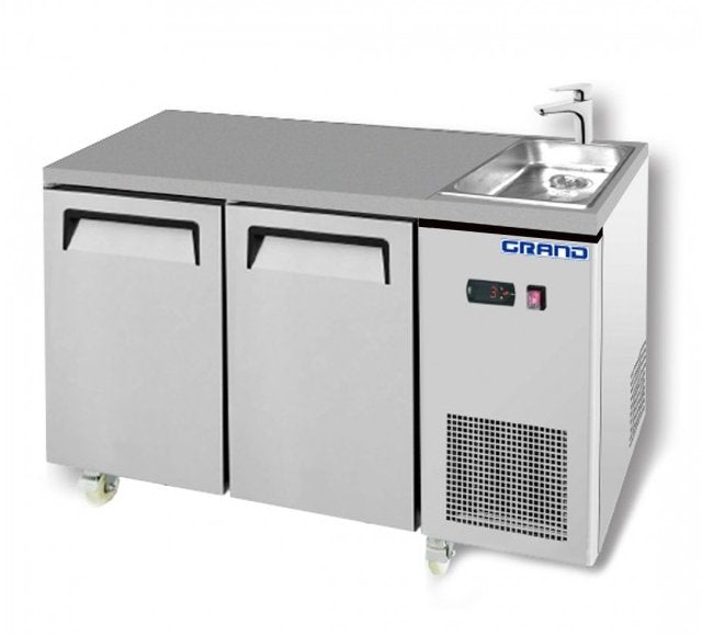 GRAND True Quality Two Door Work Bench Fridge With Sink – Northern ...